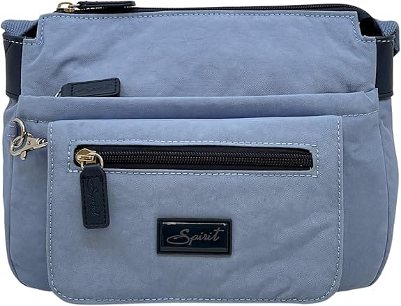 Spirit Lightweight Nylon Multi Section Crossbody Bag 1651 Cornflower ...